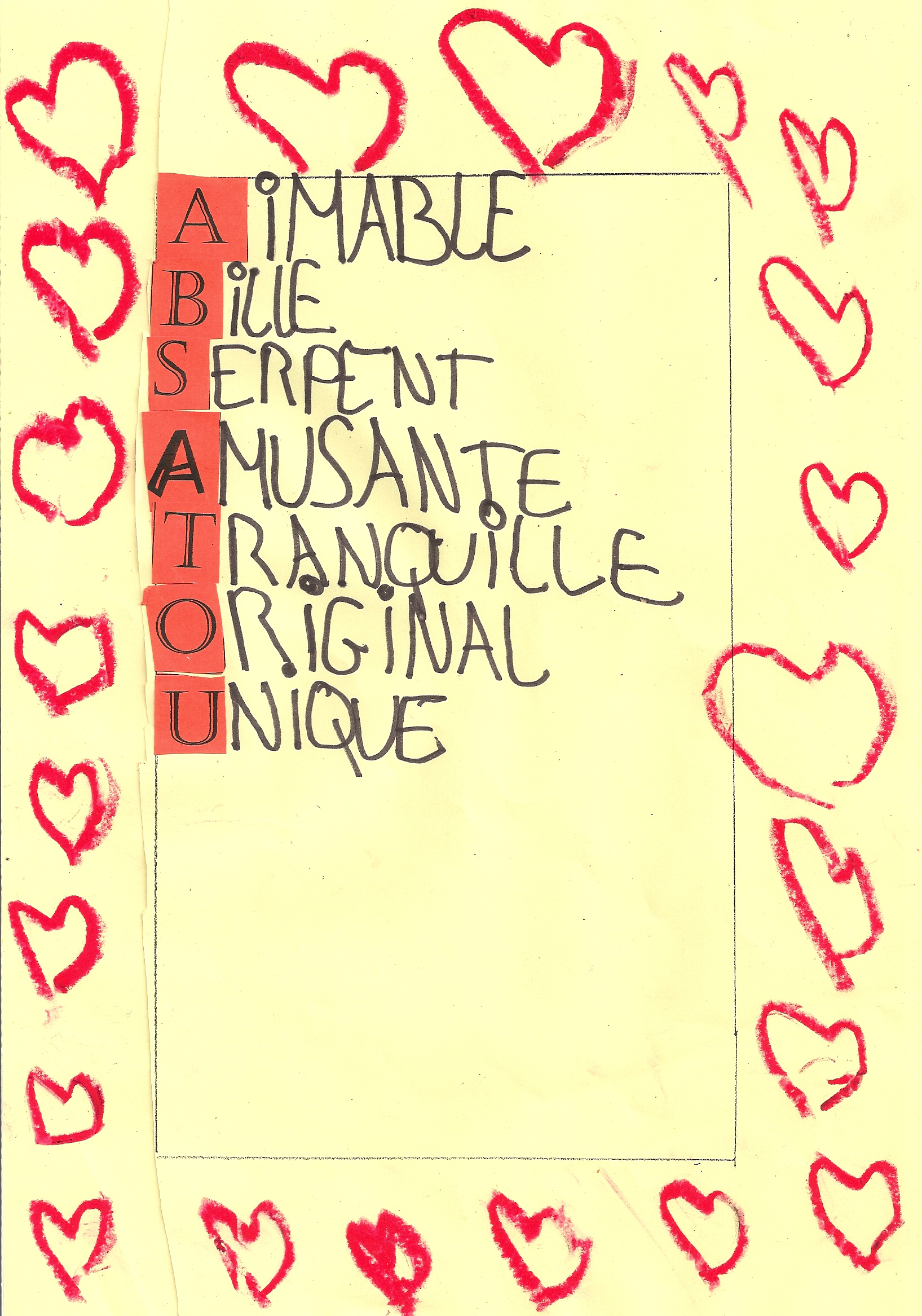 Les acrostiches de la classe - Le Blog des ce2 de l'école Pierre ...